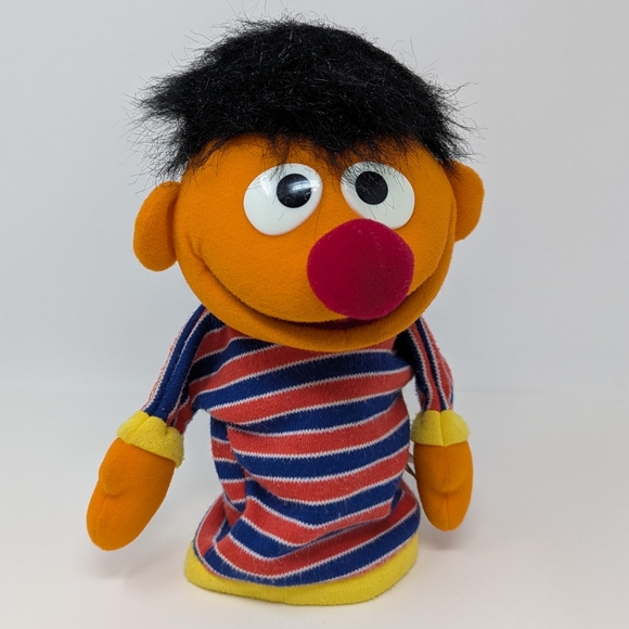 Sesame Street | Toys | Sesame Street Ernie Hand Puppet Vintage Applause ...